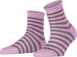 Burlington Damen Socken Swansea W Sso Baumwolle gemustert 1 Paar, Rosa Berry-Pool 8394, 36-41