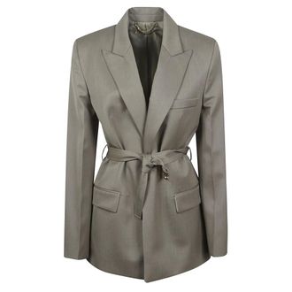 Victoria Beckham G&uuml;rtel-Blazer im eleganten Schnitt - - Jackets - Damen - Grau - S