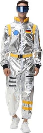 Generico Costume dastronaute pour homme Costume de carnaval combinaison dastronaute combinaison spatiale cosmonaute costume pour spectacle de carnaval et perfo