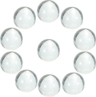 Lurrose 10 Stück Transparente Glasmurmeln Rund Klare Glasperlen Deko Steine für Vasenfüllung DIY Dekoperlen Glasball Ornamente Kleine Glaskugeln für Blumenarr