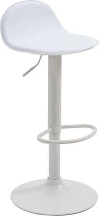 Clp Barhocker Lana V2 Mit Metallgestell Und Kunstlederbezug I Höhenverstellbarer Ergonomischer Barstuhl Mit Fußstütze Und Drehbarer Sitzfläche, Farbe:weiß
