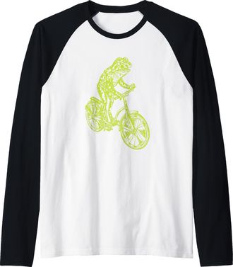Seembo Frosch Radfahren Fahrrad Lustig Radfahrer Reptilien Biking Bike Raglan