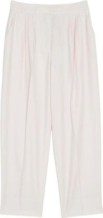 Twinset Femme, Pantalons, Rose, Taille: 40 FR Pantaloni Cropped in Fresco di Lana