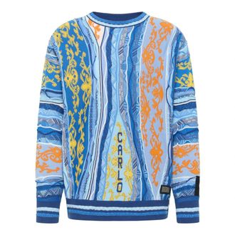 Carlo Colucci Luxuri&ouml;ser Jacquard-Strickpullover - - Knitwear - Herren - Mehrfarbig - 3XL