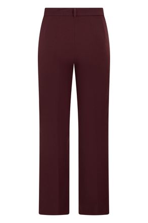 Max Mara Womens Straight Trousers Umanita Dark Ruby Cotton