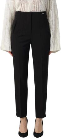 Liu Jo Femme, Pantalons, Noir, Taille: 44 FR Pantalon Coupe Droite