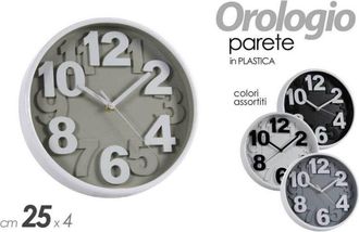 Trade Shop Trade Shop Traesio - Trade Shop - moderne runde wanduhr 25X4CM farblich sortiert kunststoff 805530