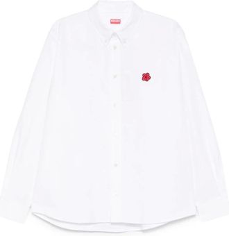 Kenzo Homme, Chemises, Blanc, Taille: M Pop Casual Oxford Shirt