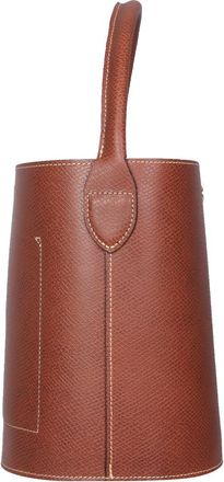 Longchamp Womens Cuir De Russie Bucket Bag Brown Leather Handbags Hand