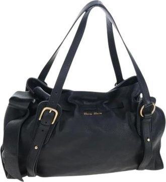 Miu Miu Sac cabas Pre-owned - Femme - Pre-owned - Noir - Taille: ONE Size