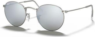 Ray-Ban Round Flash Lenses Sonnenbrillen Silber Fassung Silber Glas 50-21