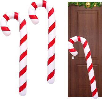 Generico Aufblasbarer Weihnachtsstab - Aufblasbare Riesendekoration, PVC, Party, Outdoor, gro&szlig;e Weihnachtsdekoration, f&uuml;r Veranden, Garten, Innen- und Au&szlig;enber