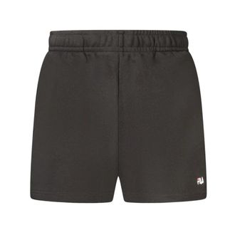 Fila Schwarze Baumwollshorts mit Elastischem Bund - - Shorts - Damen - Schwarzk - XS