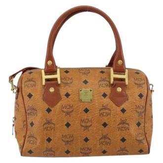 MCM Sac &agrave; main Pre-owned en toile - Femme - Pre-owned - Brun - Taille: ONE Size