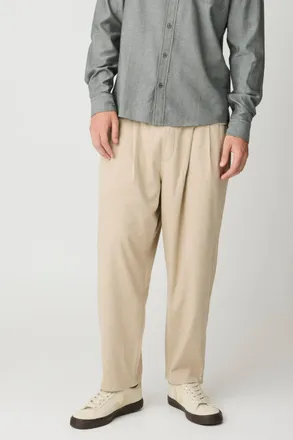 Knowledge Cotton Apparel Herren vegan Hose Ozone Relaxed Flanell Hellgrau