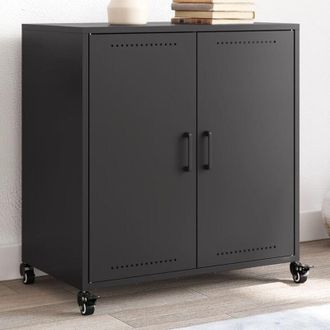 vidaXL vidaXL Buffet noir 68,5x39x72 cm acier