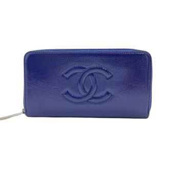 Chanel Portefeuille long (bi-pli) Pre-owned - Femme - Pre-owned - Bleu - Taille: ONE Size