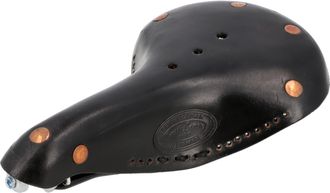 Gusti Ledersattel Bernard H. - Komfortabler Ledersattel Fahrrad aus B&uuml;ffelleder - Klassischer Fahrradsattel Leder mit &Ouml;sen f&uuml;r Satteltaschen
