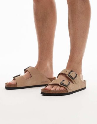 Birkenstock Arizona - Sandales en cuir nubuck - Ch&acirc;teau de sable-Neutre
