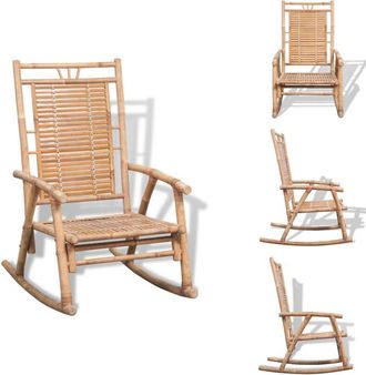 vidaXL Vidaxl - Schaukelstuhl Bambus - Bambussessel - Gartenstuhl - Outdoor M&ouml;bel - Balkonm&ouml;bel - Lounge Chair