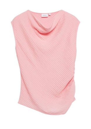 Comma Blusentop Bluse Strukturiertes Top mit Raffung