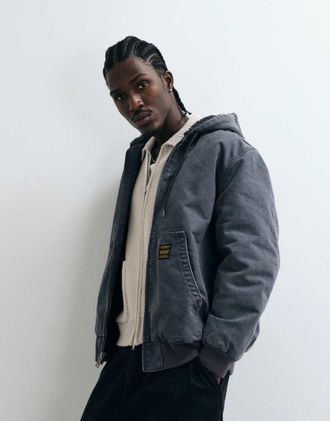 Levi's veste &agrave; capuche en denim Workwear grise