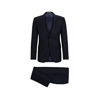 HUGO BOSS Einknopf Sakko - - Suits - Herren - Blau - 2XL