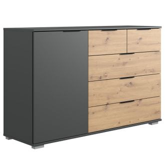 Wimex home24 Kommode Gibraltar IV 130 x 90 x 41cm Braun/Eiche Artisan Dekor/Anthrazit