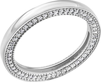 Celesta Silber Ring Silber 925 rhodiniert mit 104 schwarzen Zirkonia-Steinen