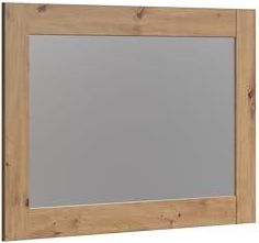 Trendteam Follow - Wandspiegel - Artisan Eiche - Garderobenspiegel mit eichefarbenem Rahmen - (BxHxT) 116 x 76 x 3 cm - inklusive Material zur Wandbefestigung