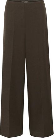 Soaked In Luxury Femme, Pantalons, Brun, Taille: 40 FR Pantalon Large Long Marron Melange Suiting