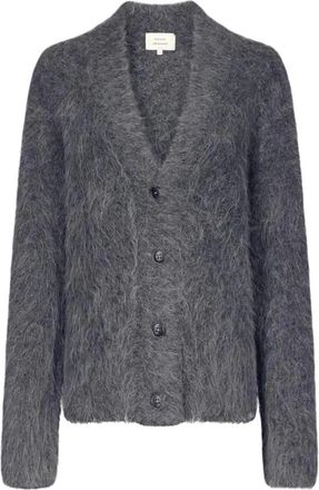 Loulou Studio Homme, Pulls, Gris, Taille: M Lynn V Neck Cardigan