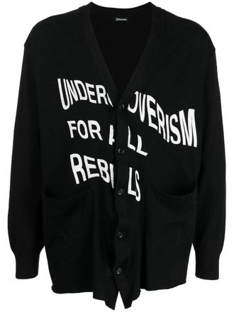 Undercover by Jun Takahashi cardigan à logo imprimé - Noir