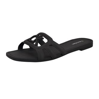 Calvin Klein Damen Yoana Flache Sandale, Schwarz 001, 36 EU