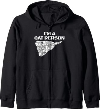 The Salty Veteran Im Cat Person F14 Tomcat Fighter Jet Schema F14 Tomcat Kapuzenjacke
