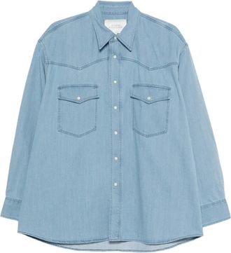 STUDIO NICHOLSON flap-pocket shirt - Blau