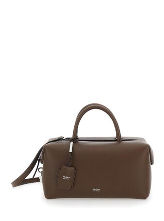 Max Mara Lamb Leather Top Handle Bag - Brown