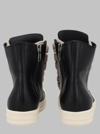 Rick Owens Leather Sneaker - Black
