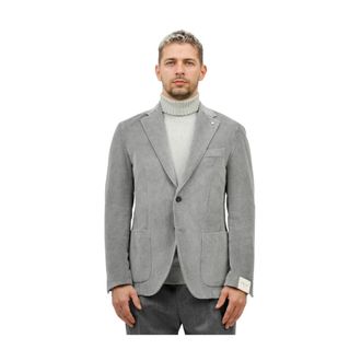L.B.M. 1911 Samt Gestreifte Jacke - - Jackets - Herren - Grau - S