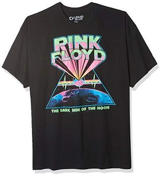 Liquid Blue Pink Floyd Dark Side of The Moon Blacklight Print T-Shirt