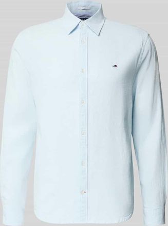 Tommy Jeans Regular Fit Freizeithemd aus Leinen-Baumwoll-Mix