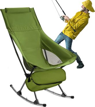 Generic Campingschaukel, zusammenklappbar, für den Außenbereich - Bild aus Stahl, tragbar, Freizeit, Oxford-Stoff, multifunktionale Wippe, geeignet zum Angeln