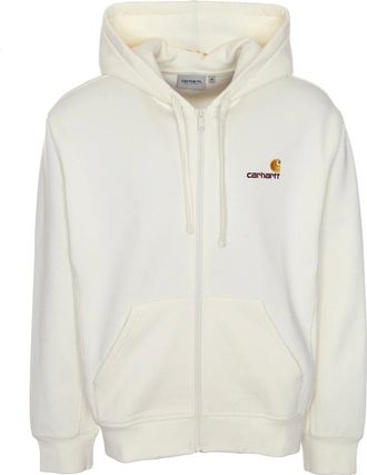 Carhartt Work in Progress Homme, Sweatshirts et sweats &agrave; capuche, Blanc, Taille: 2XL Hooded American Script Jacket