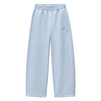 Alexander Wang Pantalon de jogging ample mi-hauteur Crystal - Femme - Pantalons - Bleu - Taille: 34 FR
