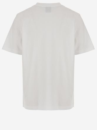 Casablanca Mens Cotton T-Shirt With Logo White Main: T-Shirts And Polos