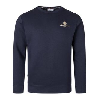 Aquascutum Logo Rundhalspullover - - Sweatshirts & Hoodies - Herren - Blau - M