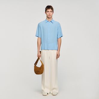 Sandro Flie&szlig;endes Hemd mit Ketten-Print