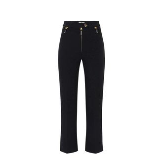 Elisabetta Franchi Double-Crepe-Hose - - Trousers - Damen - Schwarzk - S