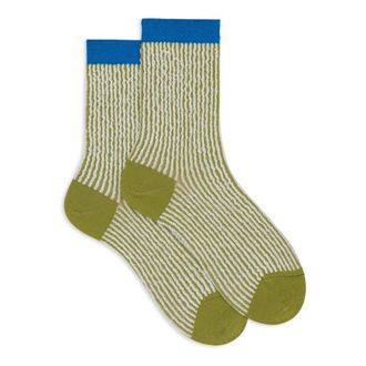 Gallo Gallo, Homme, Sous-v&ecirc;tements, Multicolore, Taille: ONE Size Seersucker Short Socks