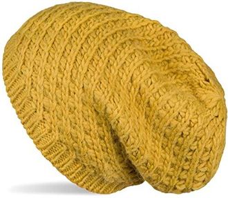 styleBREAKER Bonnet Mou en Maille épaisse, Unisexe, Bonnet tricoté dhiver 04024158, Couleur:Moutarde